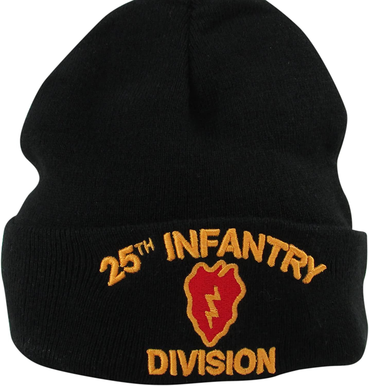 US Military 25th Infantry Division Black Skull Beanie Hat Cap - Etsy
