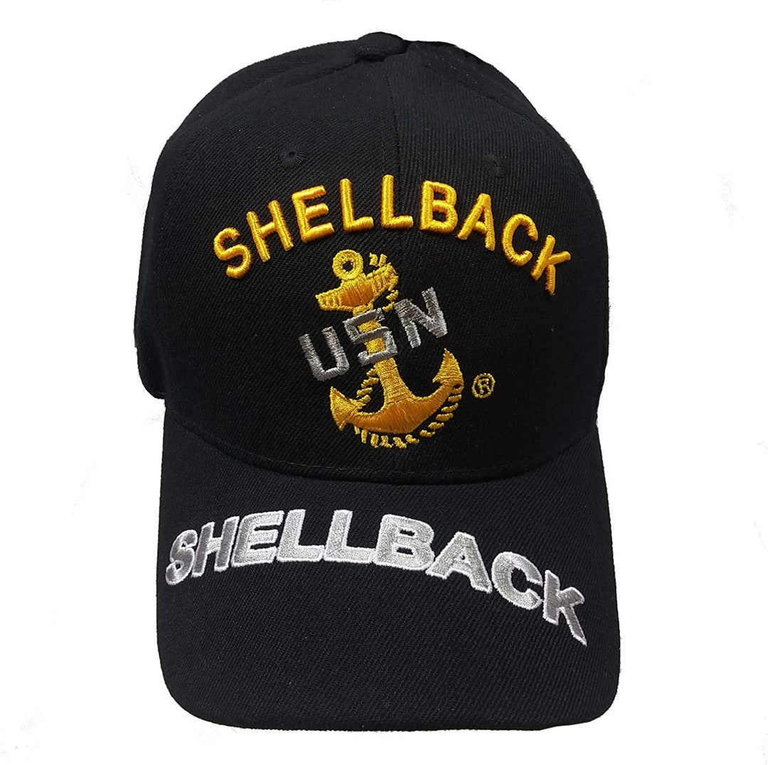 US Military Navy Shellback Black Adjustable Baseball Hat Cap - Etsy