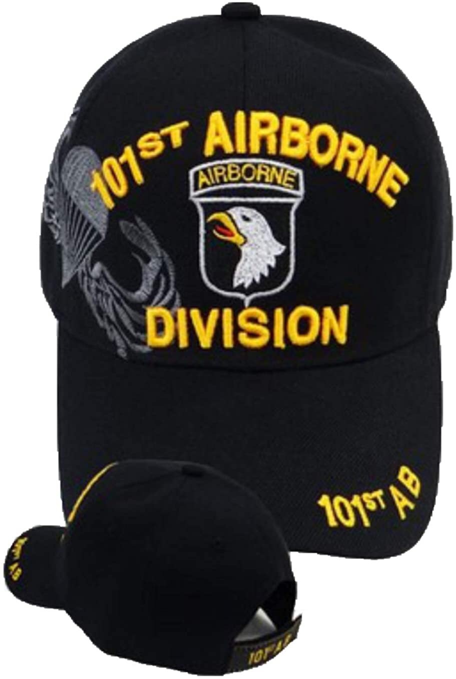 US Military 101st Airborne Division Black Adjustable Baseball Hat Cap ...