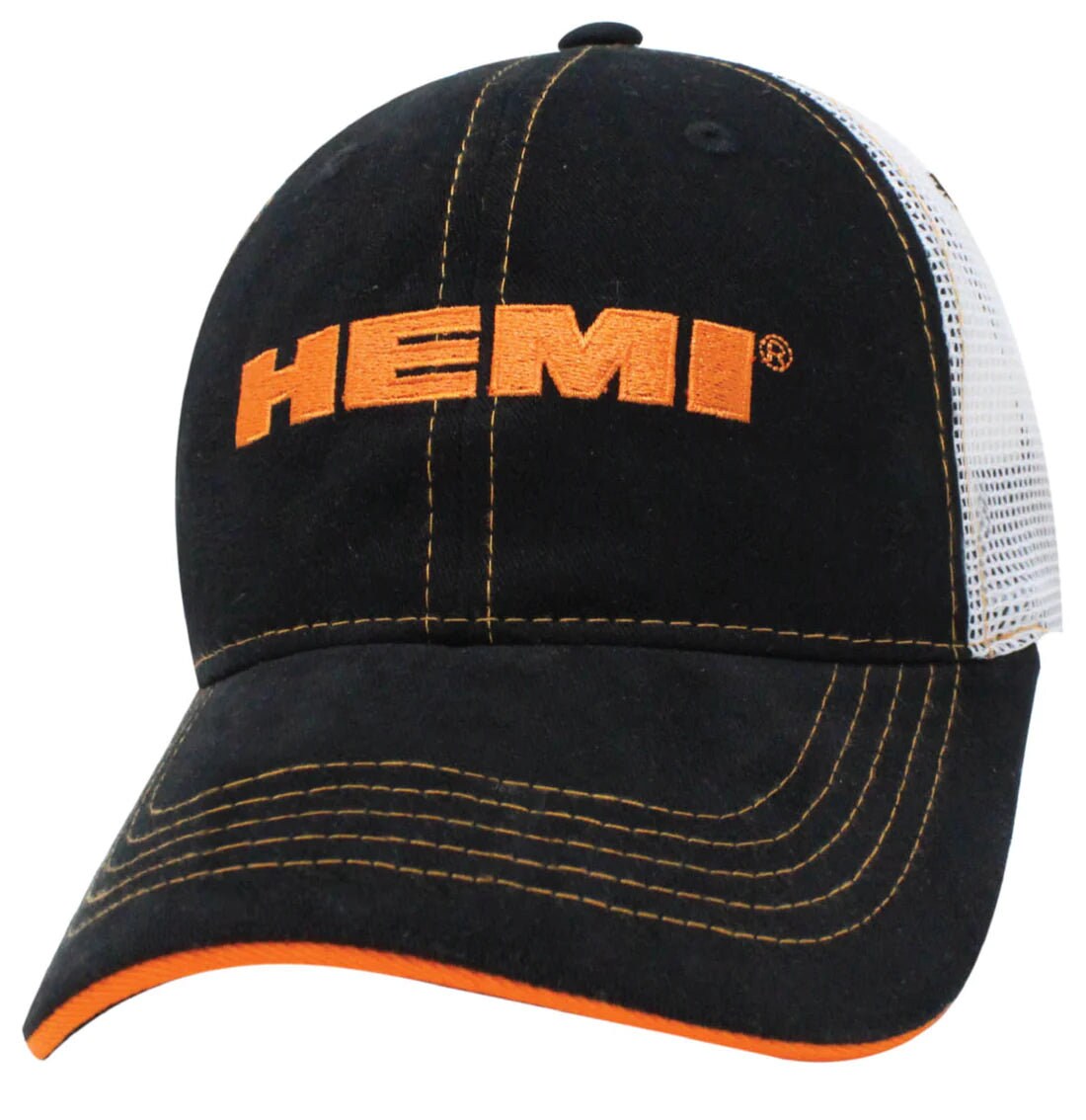HEMI Dodge Black/orange Mesh Auto Hat Cap - Etsy