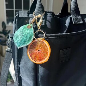 Resin Citrus Fruit Keychain: Orange, Lemon, Lime Bag Charm - Etsy