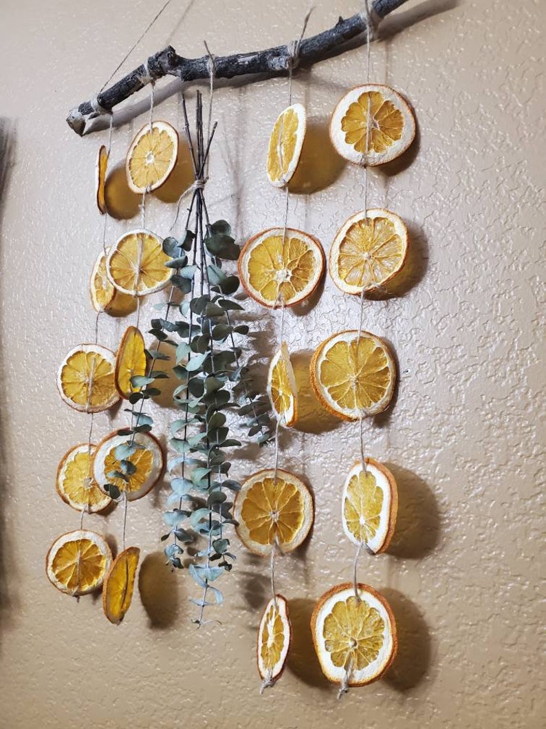 Eucalyptus & Dried Orange Garland Dehydrated Citrus - Etsy