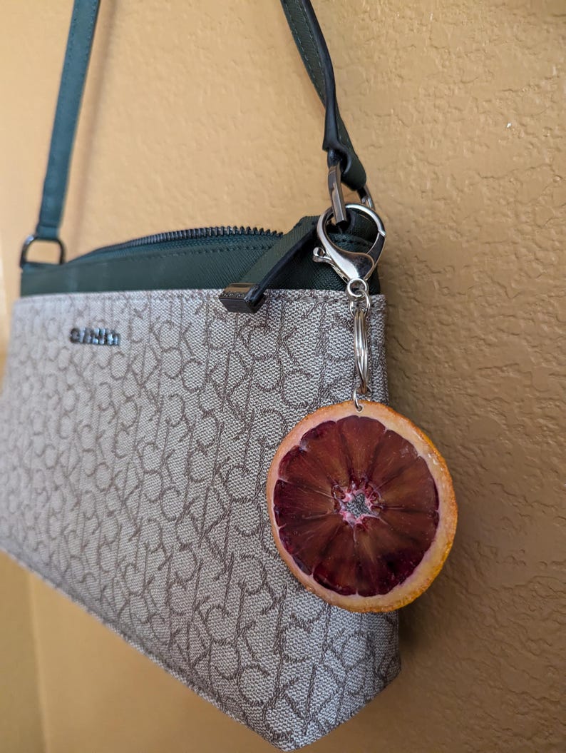 Resin Citrus Fruit Keychain: Orange, Lemon, Lime Bag Charm - Etsy
