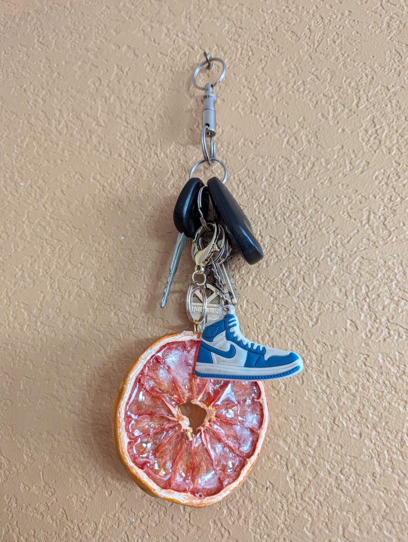 Resin Citrus Fruit Keychain: Orange, Lemon, Lime Bag Charm - Etsy