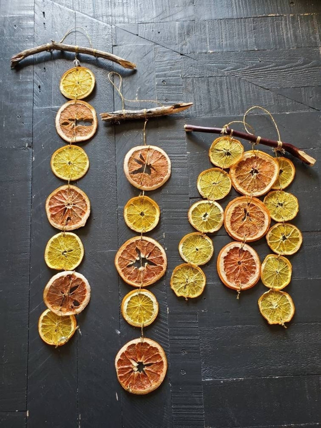 Dried Citrus Suncatcher Dried Fruit Garland Orange Garland - Etsy