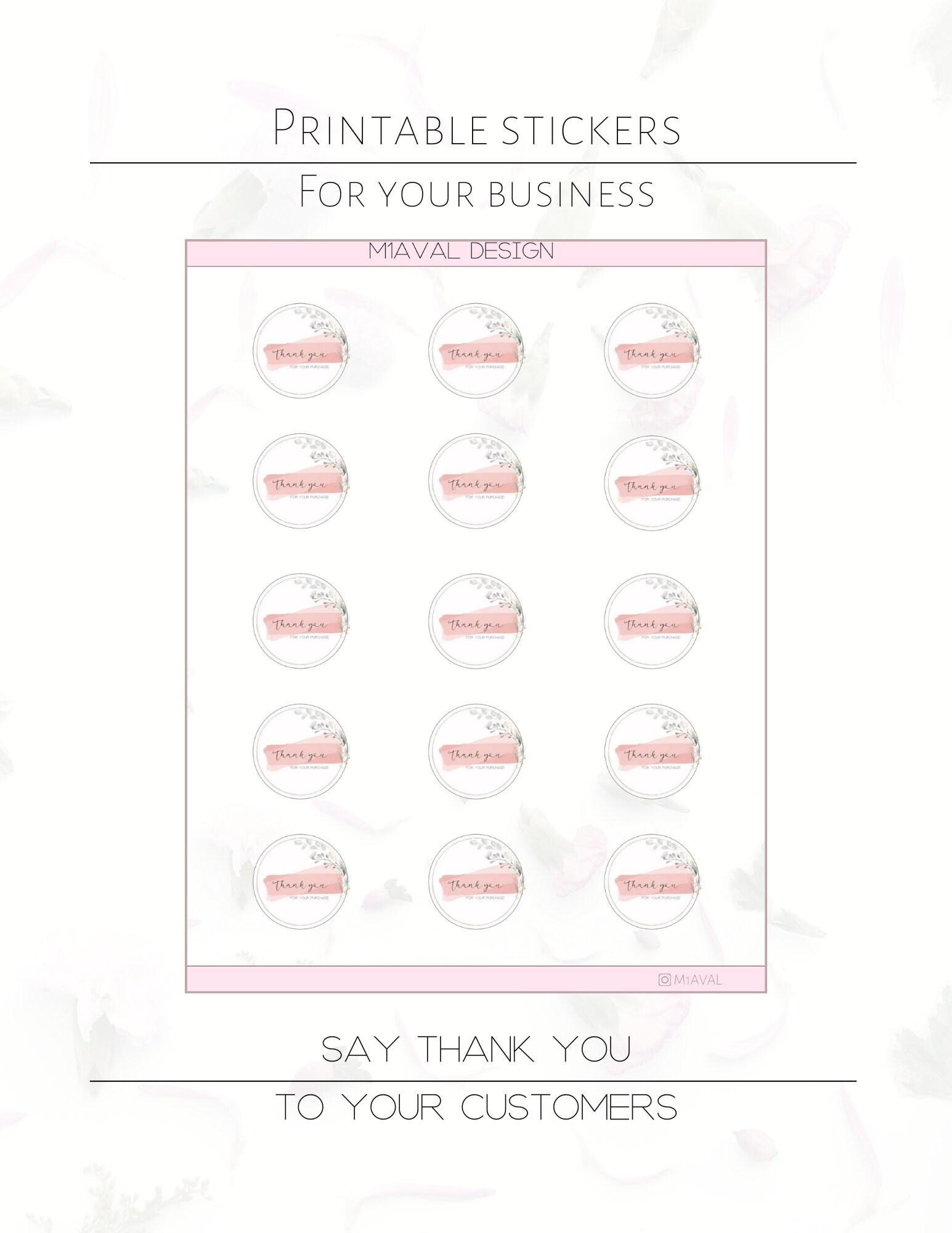 Printable THANK YOU Sheet - Etsy