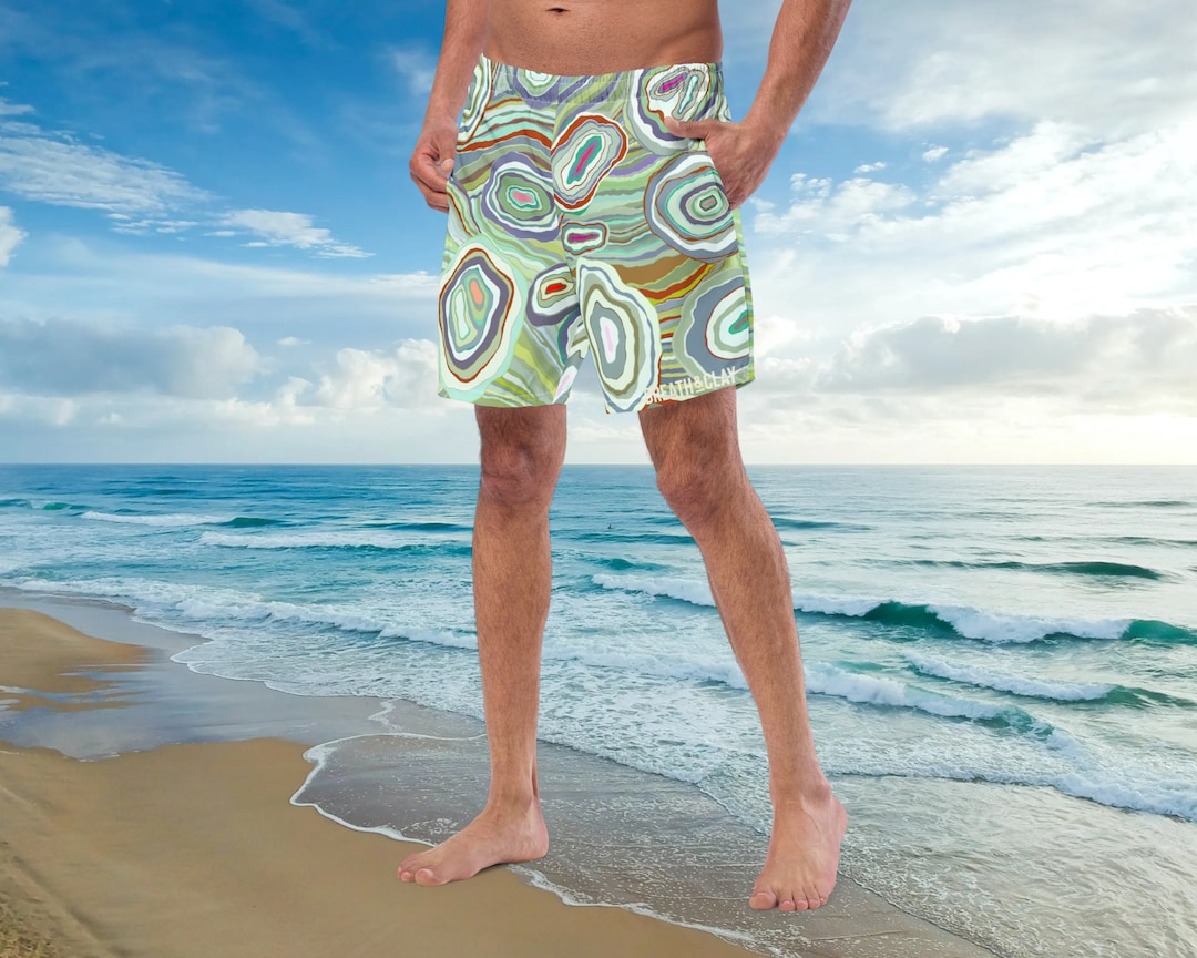 Life Rocks Men's Swim Trunks, Hand Drawn Design Christian Swimwear ...