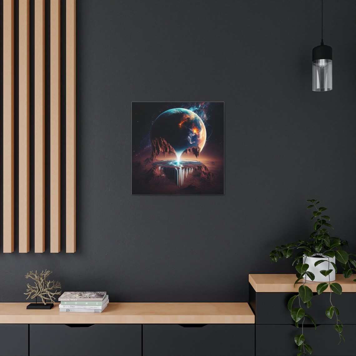 Earth Dripping Into Space Cosmic Canvas Art - Etsy