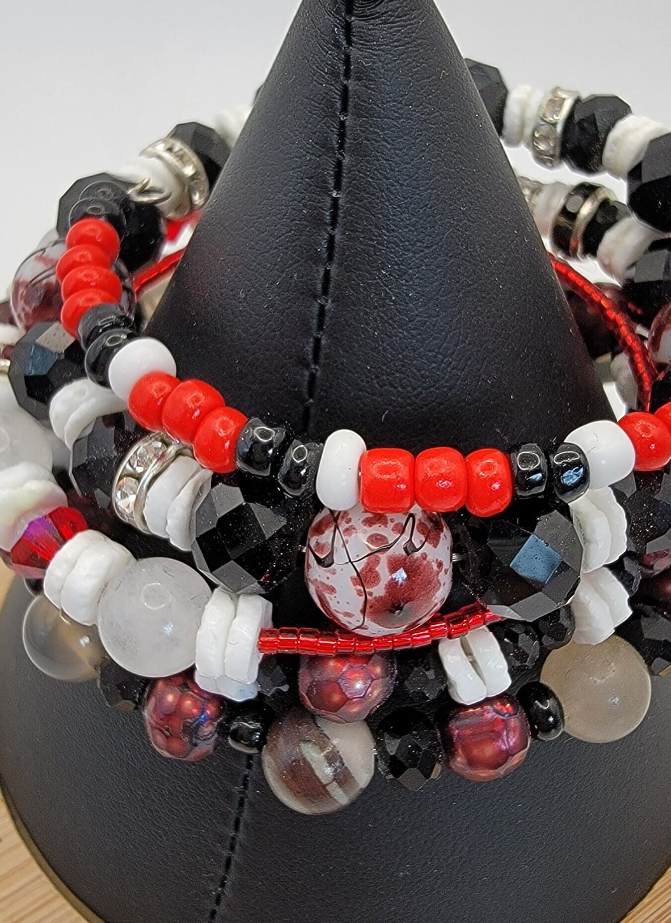 Memory Wire Beaded Bracelet Ladybug - Etsy