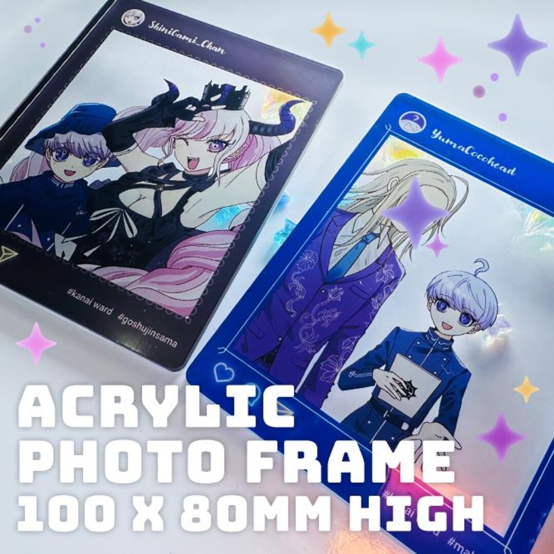 RAIN CODE Acrylic Photo Frame, Yuma and Makoto, Yuma and Shinigami Chan ...