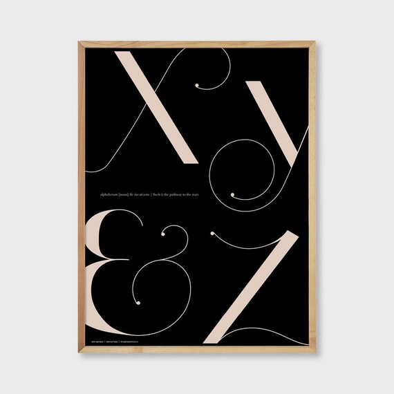 Sic Itur Ad Astra Alphabet Art Print - Etsy