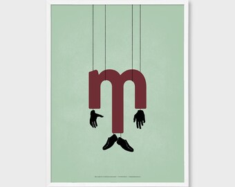 Letter M Collage Poster - Etsy