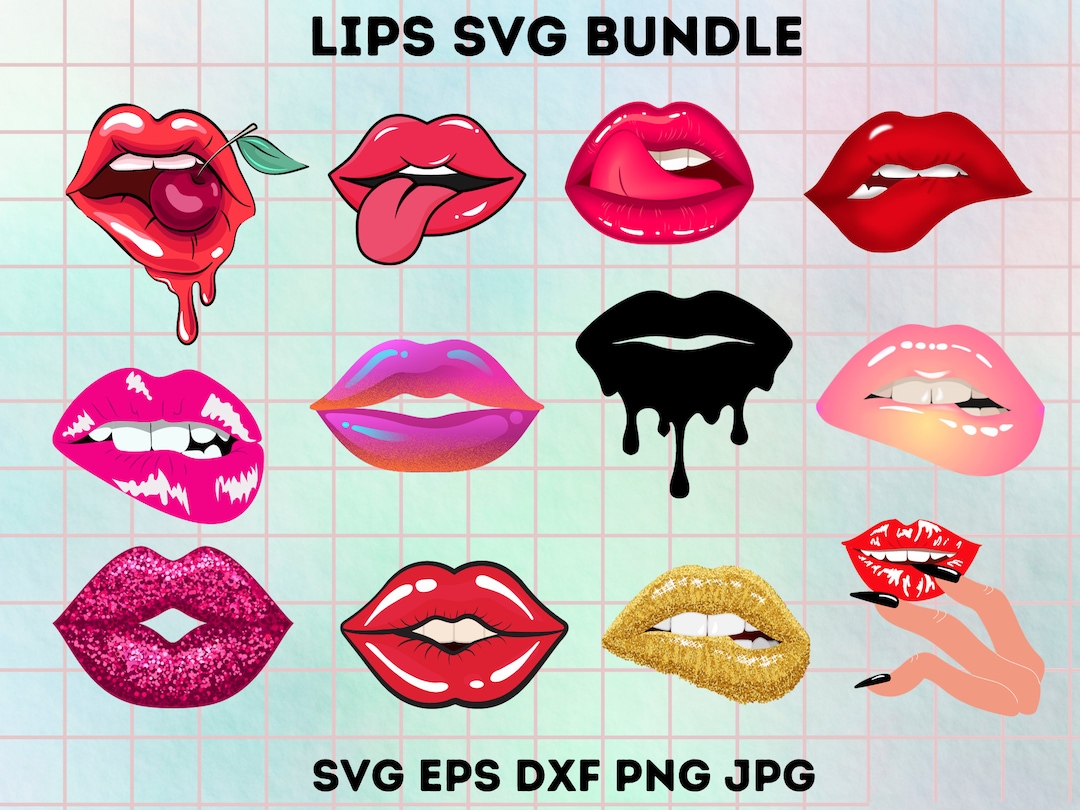 Lips Svg Red Lips Svg Kiss Svg American Lips Svg Kiss Design
