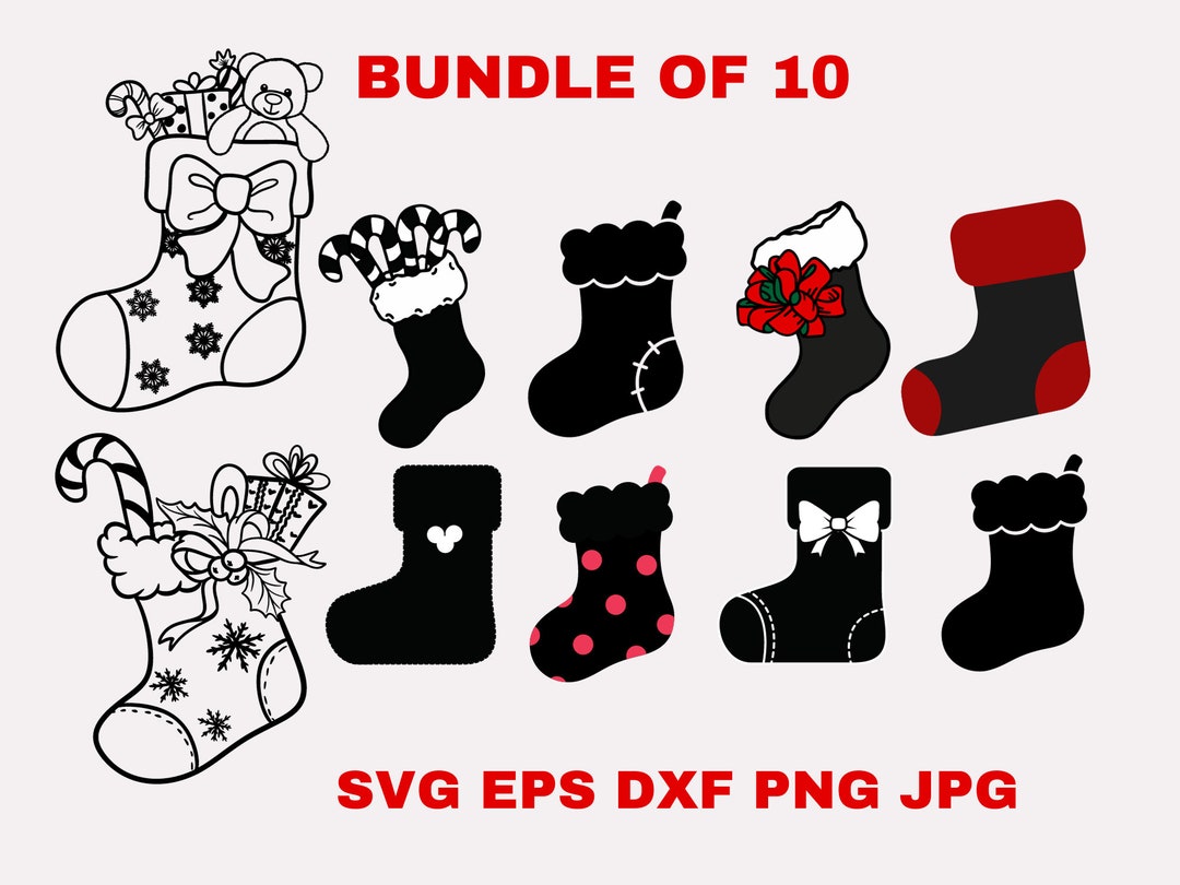 Christmas Socks Svg, Christmas Svg Files, Christmas Stockings Svg ...