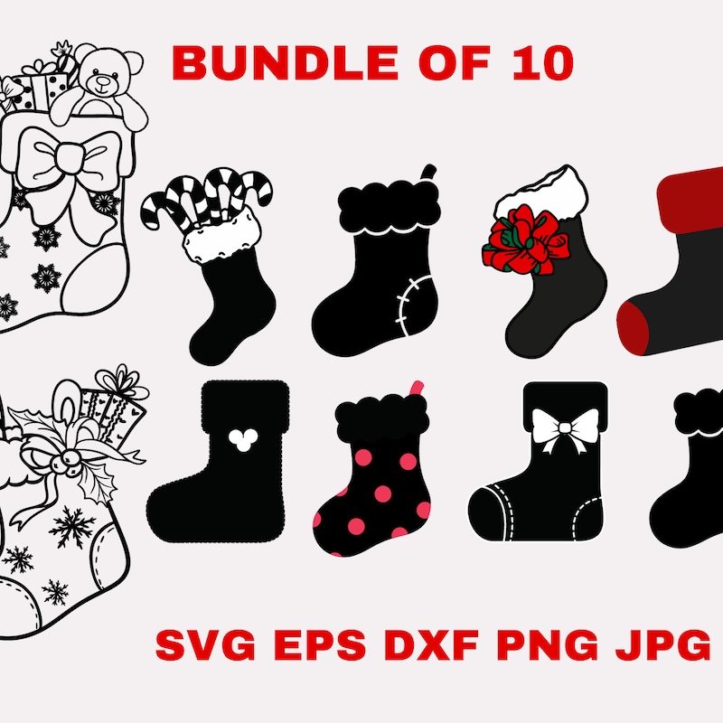Stocking Svg - Etsy