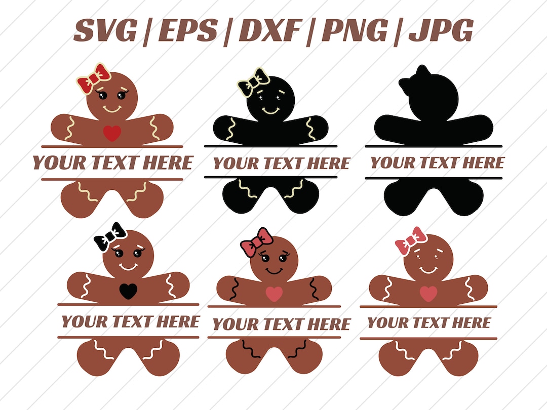 Gingerbread Girl Svg, Png, Jpg, Dxf, Girls Christmas Svg, Merry ...