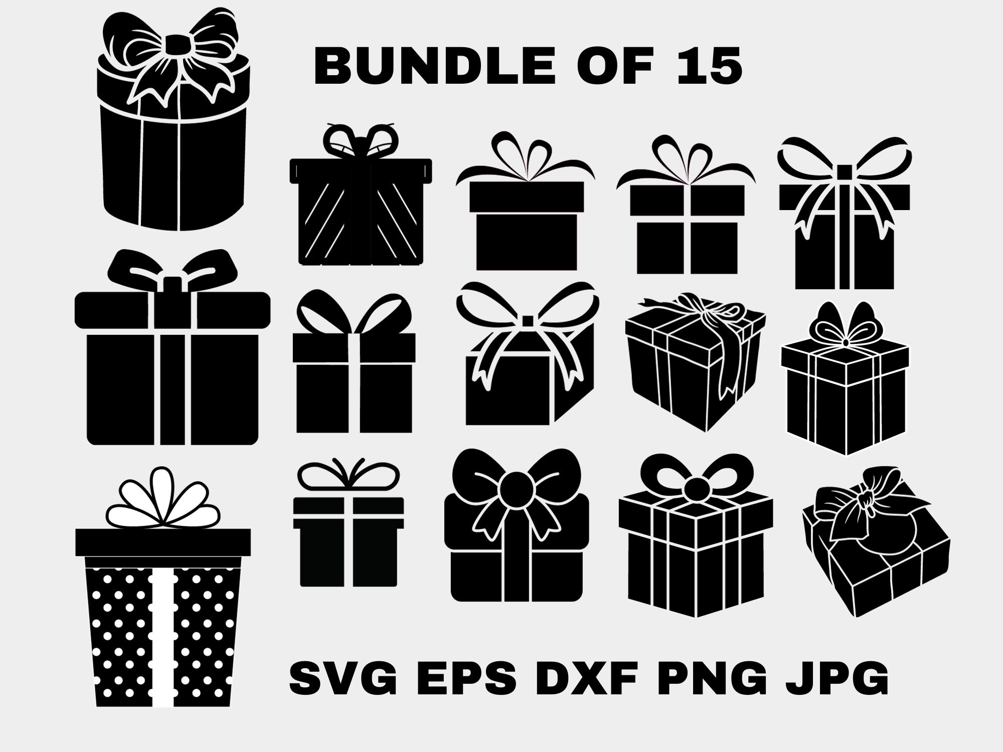Presents SVG Bundle Present SVG Gift Svg Gift Box Svg - Etsy