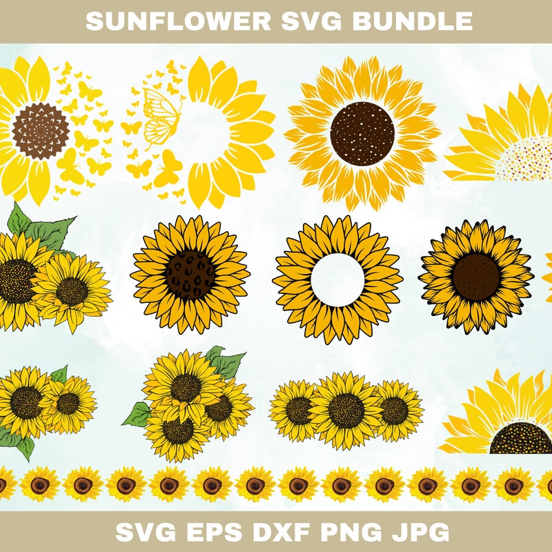 Sunflower Svg - Etsy
