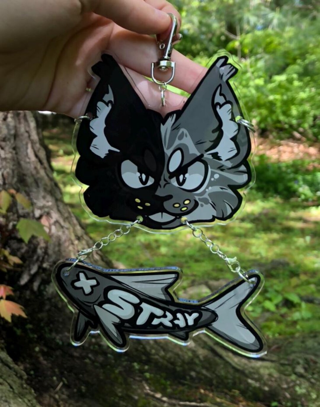 PREORDER** Stray Cat Keychain | Furry Dangle Acrylic Charm - Etsy