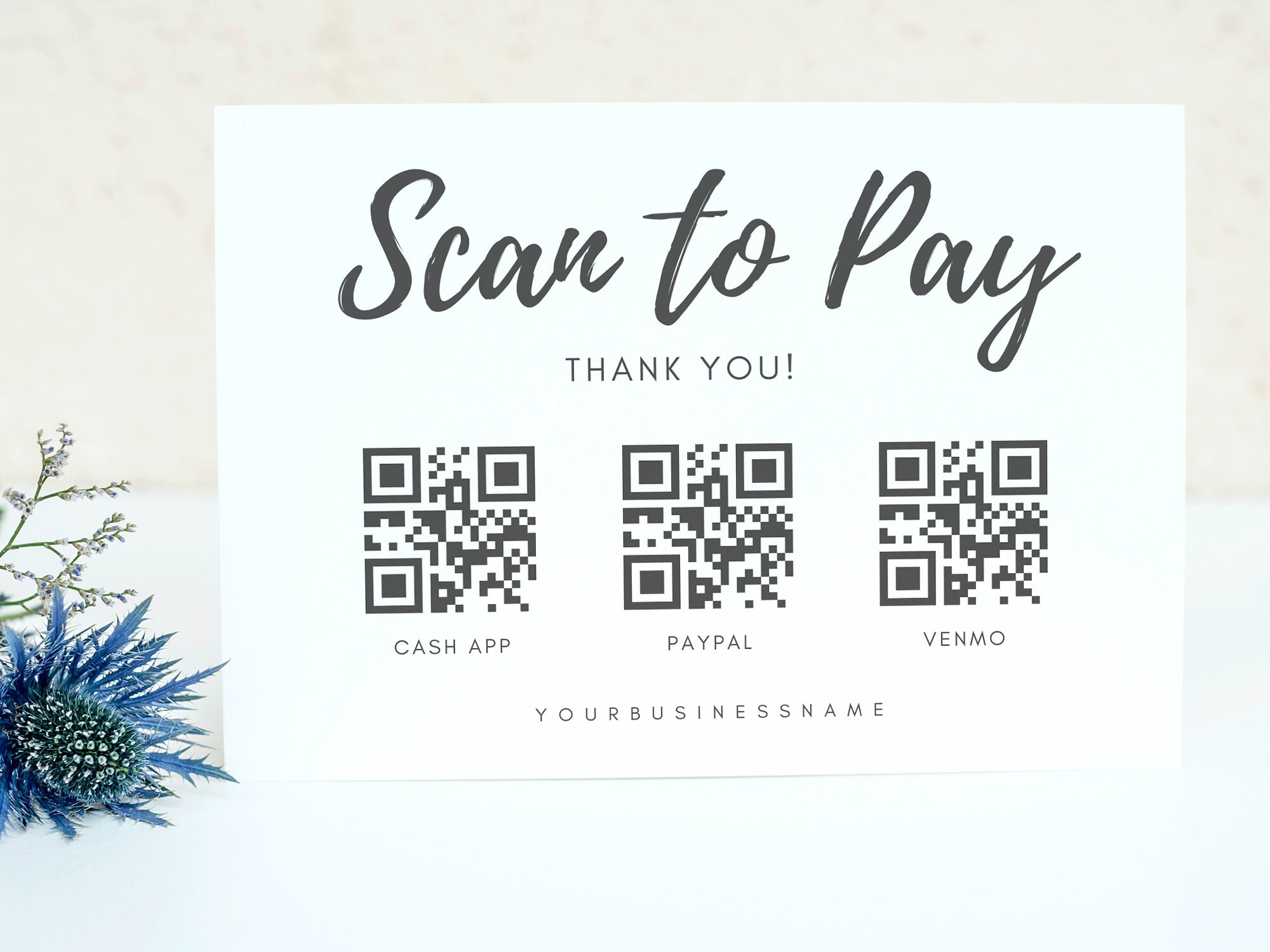 Editable Scan to Pay QR Code Pay Template Customizable Scan - Etsy