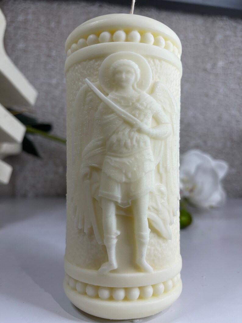 Saint Michael Archangel Candle L Saint George Candle L Mary & Jesus ...