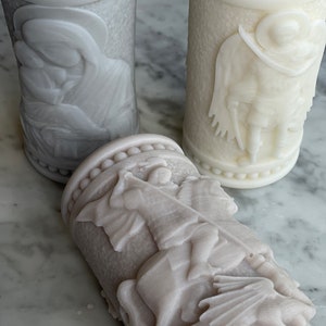 Saint Michael Archangel Candle L Saint George Candle L Mary & Jesus ...