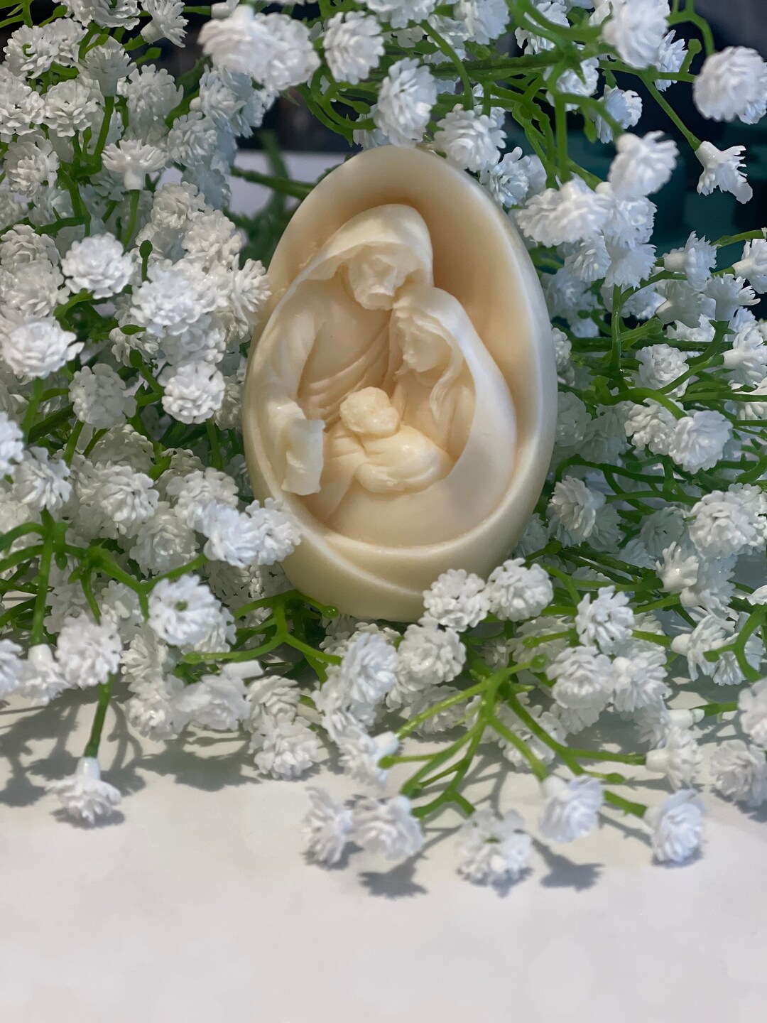 Holy Family Dome Candle L Baby Welcoming L Party Favor L Bomboneire L ...