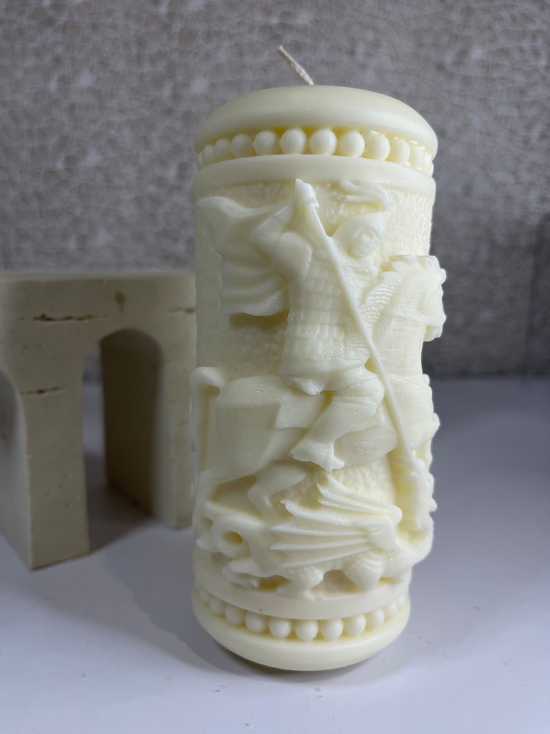 Saint Michael Archangel Candle L Saint George Candle L Mary & Jesus ...