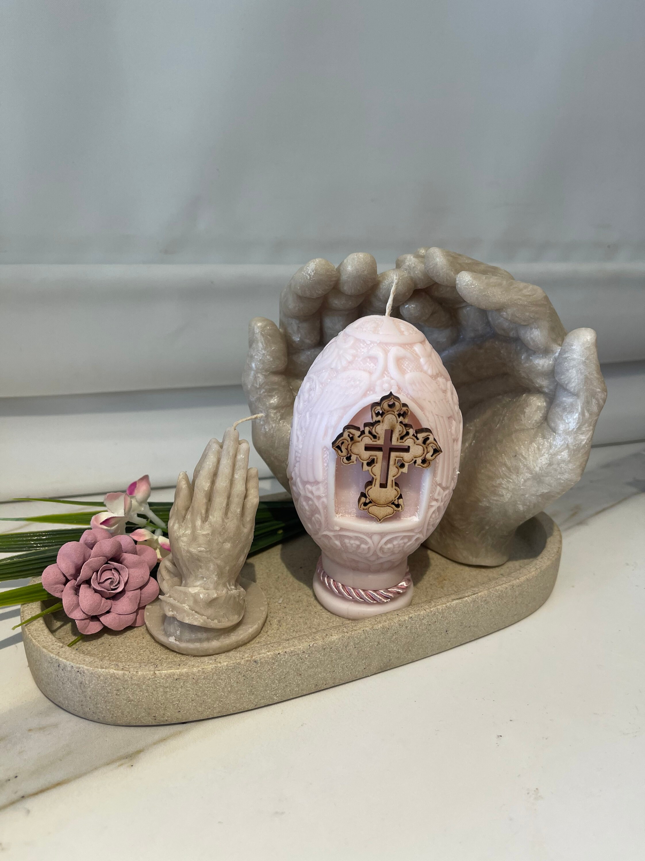 Praying Hands Candle | Party Favorl Baby Welcoming | Religious Candle ...