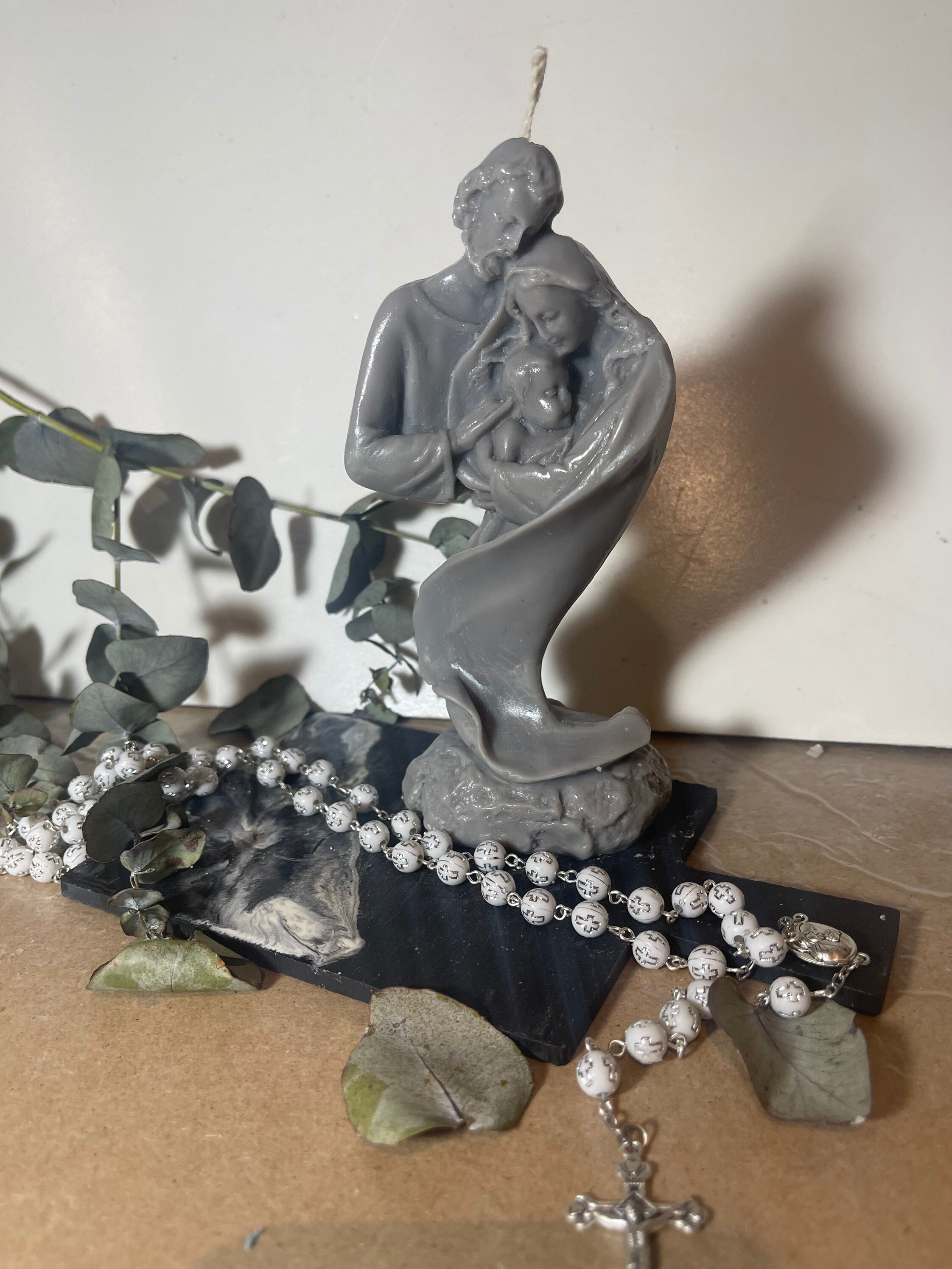 Holy Family Modern Candle or Statue | Holy Family | Jesus Mary Joseph ...