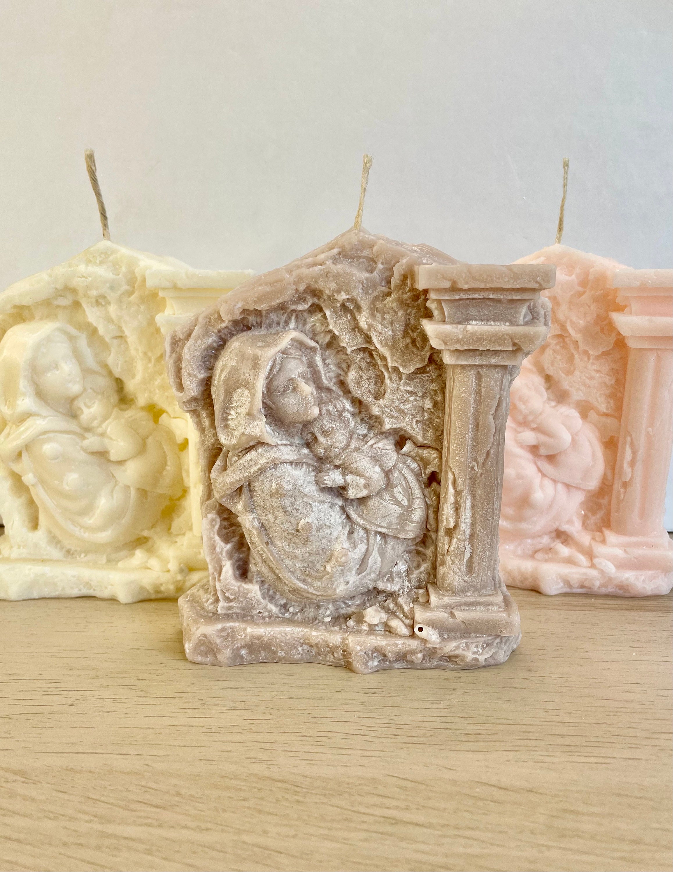 Mary Jesus Candle Brick Religious Candle Mother and Child - Etsy Australia