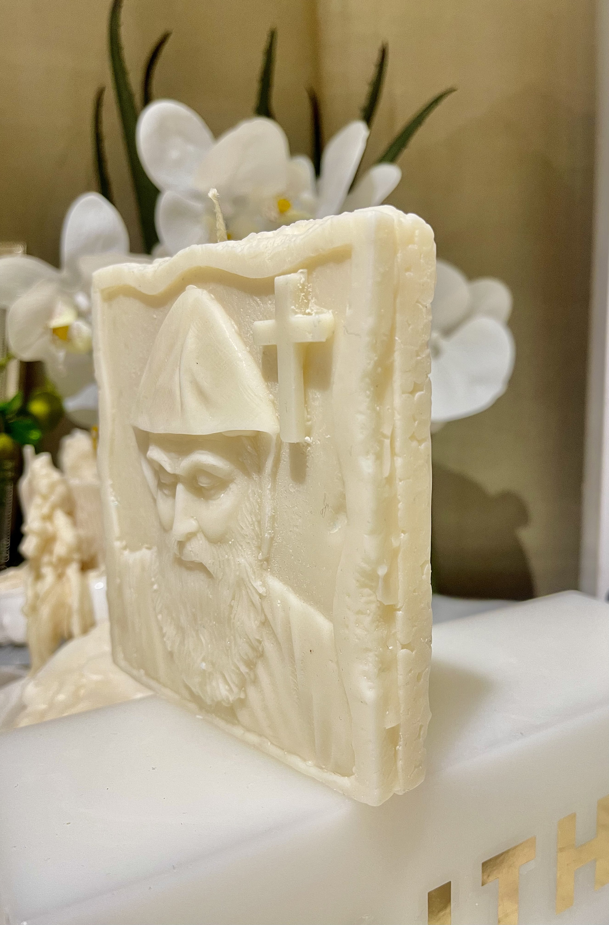 Saint Charbel Plaque Candle | Saint Charbel | Religious | Maronite ...