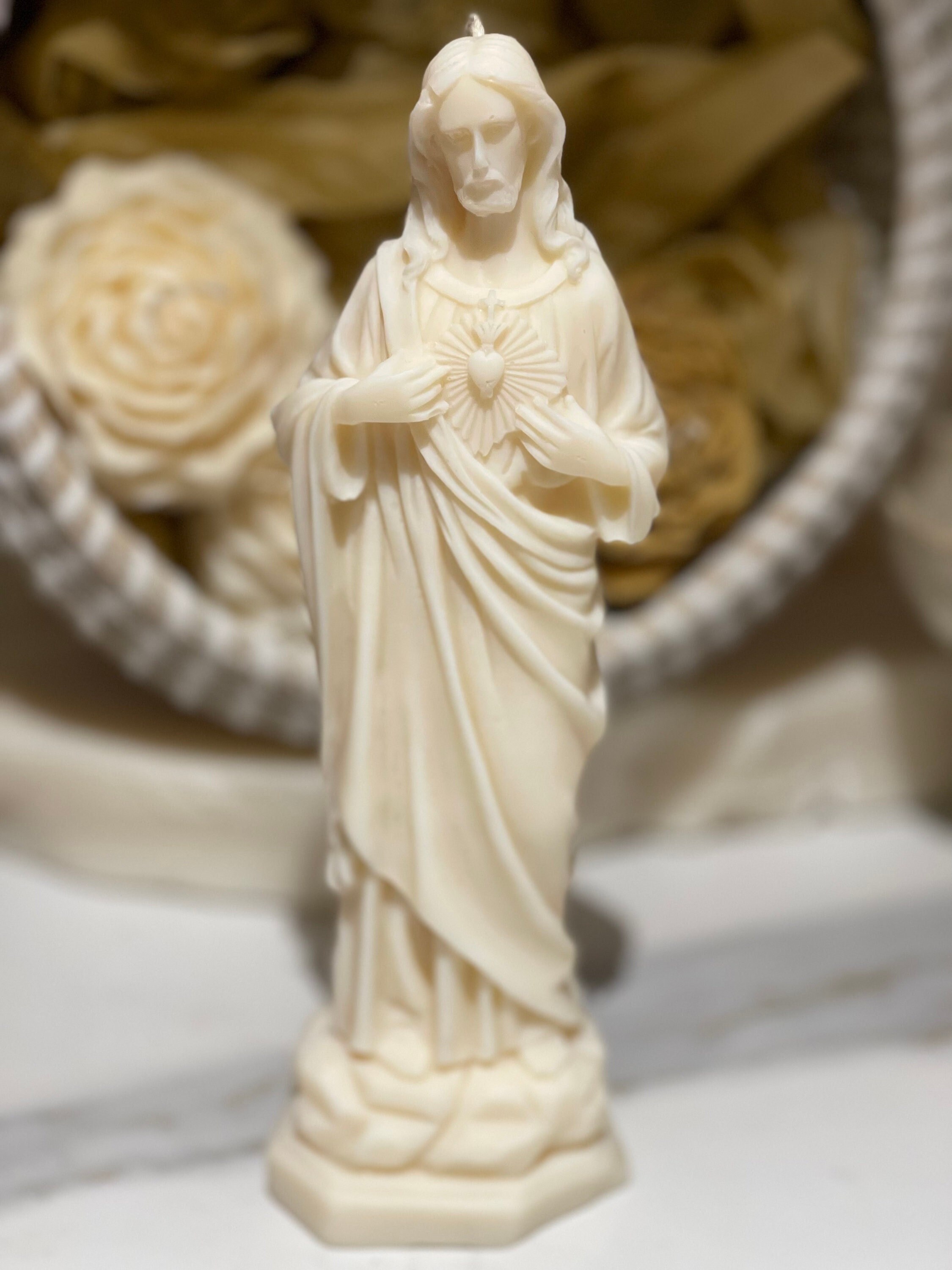 Sacred Heart Jesus Candle Jesus Candle Sacred Heart Religious Candle ...