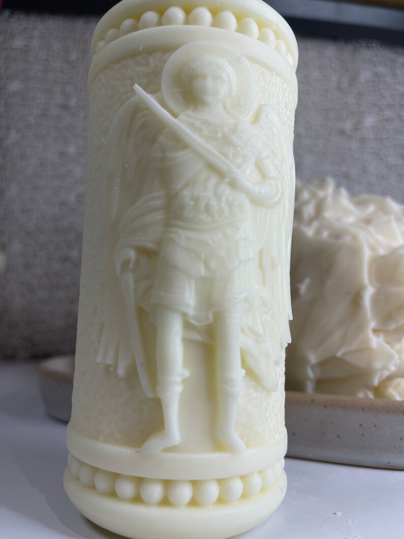 Saint Michael Archangel Candle L Saint George Candle L Mary & Jesus ...