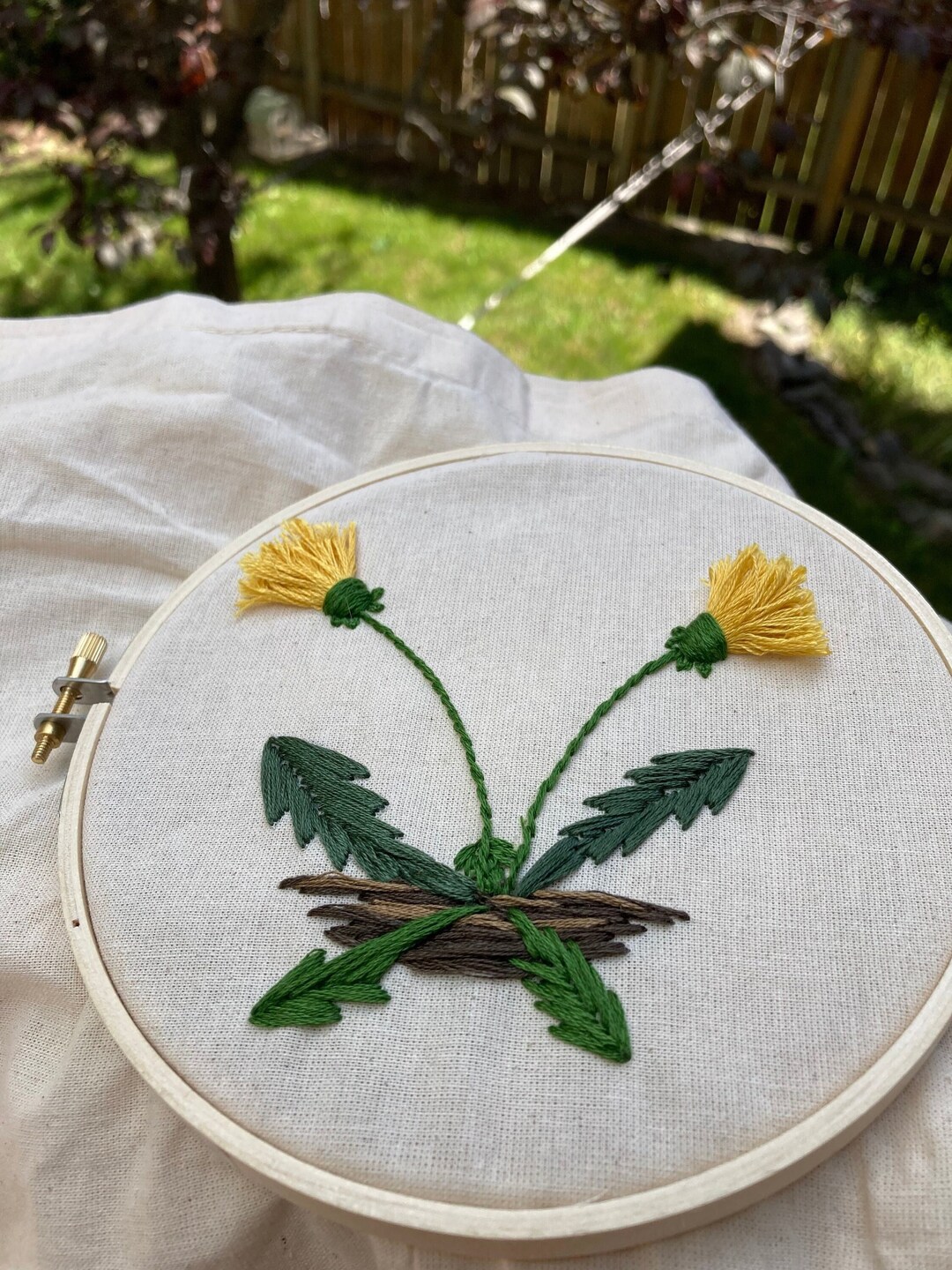 Embroidered Dandelion Tote Bag - Etsy