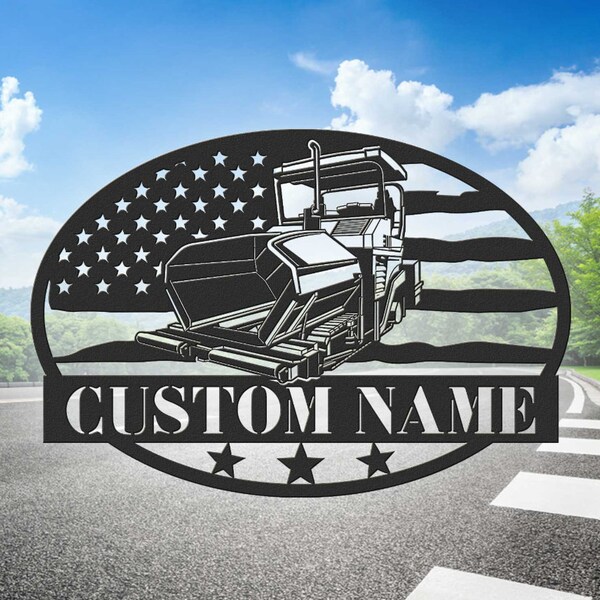 Asphalt Paver Sign - Etsy