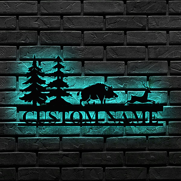 Wild Boar Neon Sign - Etsy