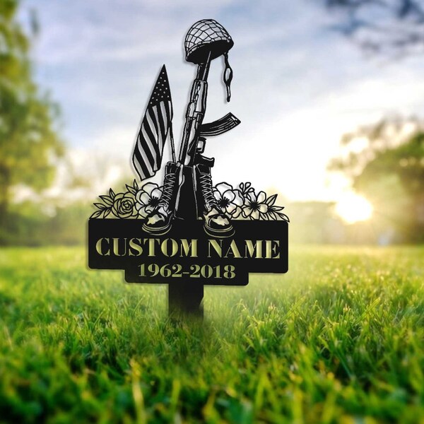 Yard Sign Soldier Kneeling - Etsy