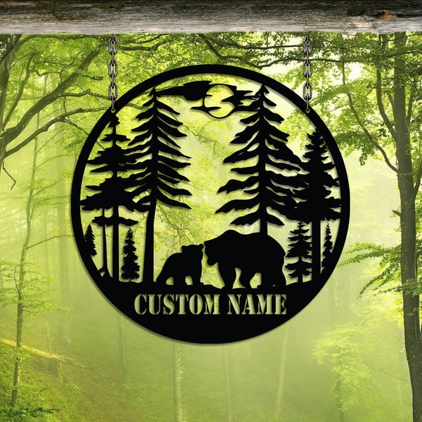 Metal Bear Sign - Etsy