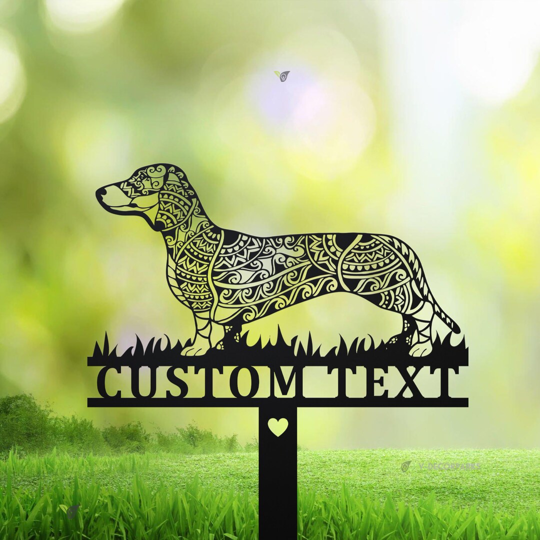 Dachshund Mandala Garden Stake Metal Dachshund Lover Gift Dog - Etsy