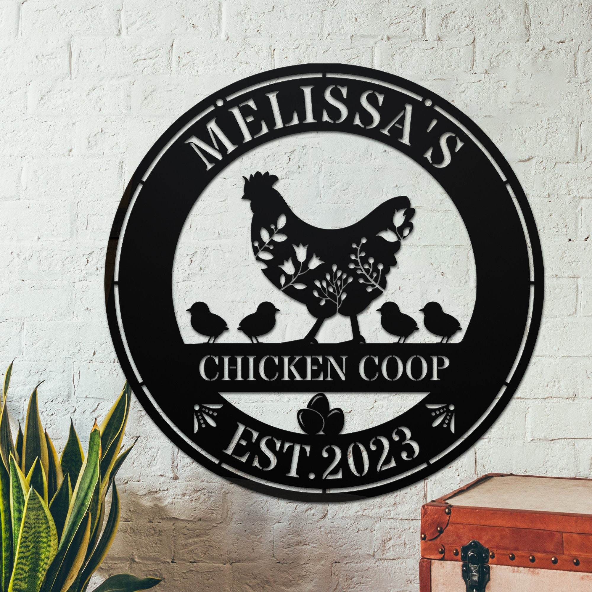 Personalized Chicken Coop Sign Metal Chicken Coop Sign Etsy