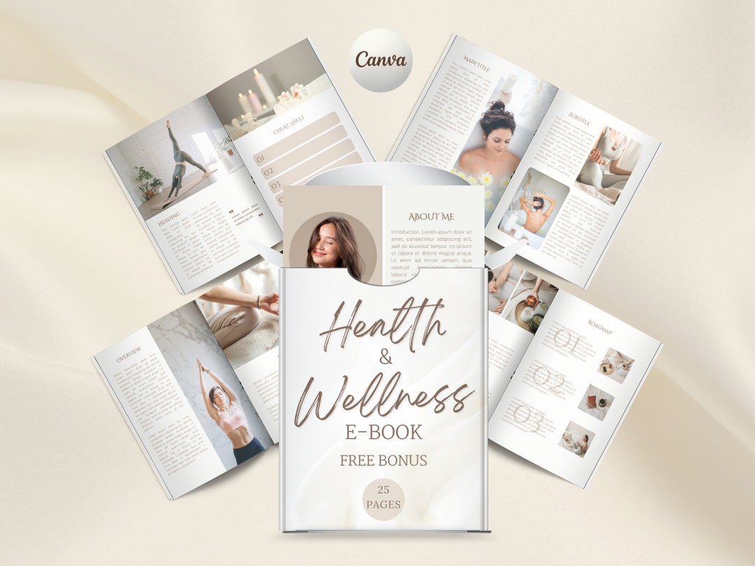 Health and Wellness Ebook Template Editable in Canva for Health Coaches ...