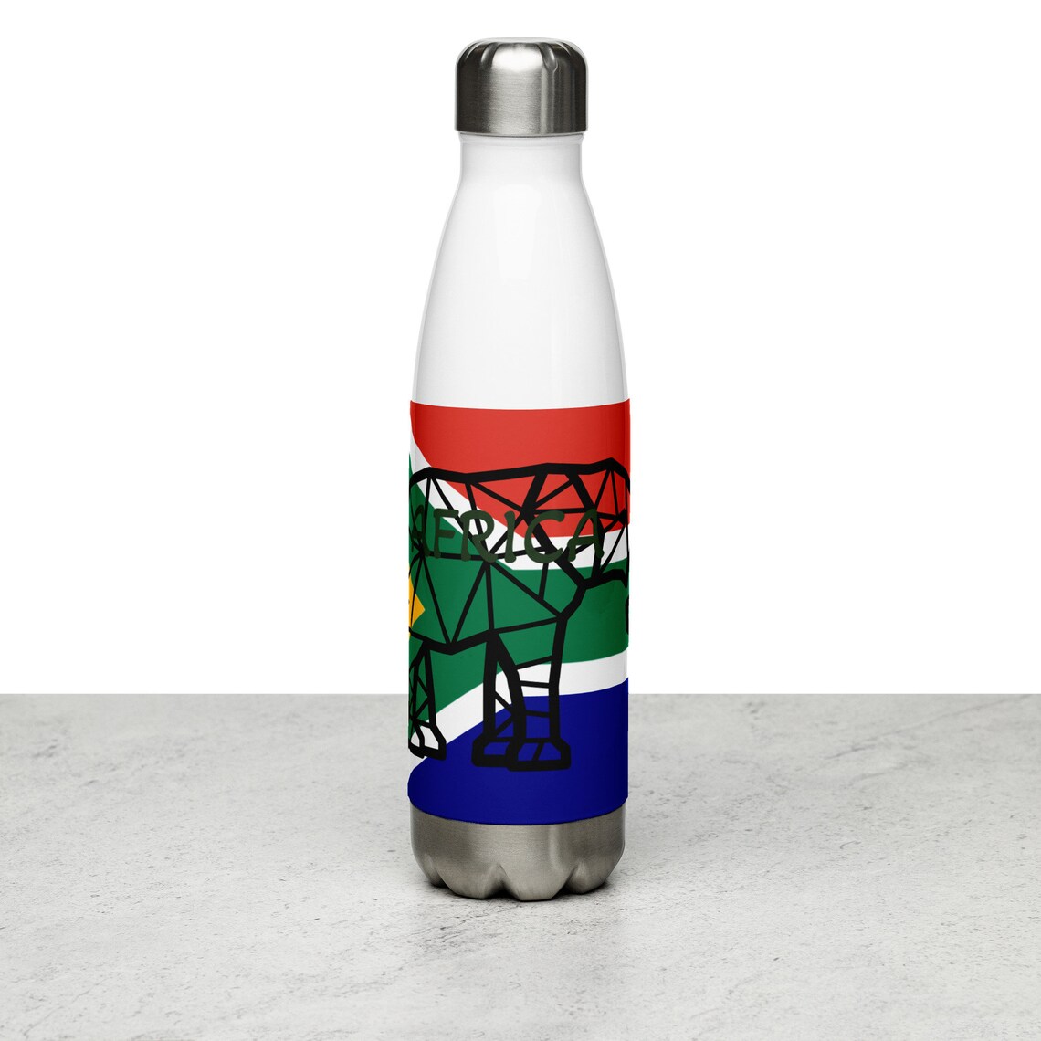 Stainless Steel South African Flag Water Bottle, Great Gift Bottle for ...