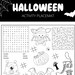 Halloween Placemat - Coloring Placemat for Kids, Kids Placemat ...