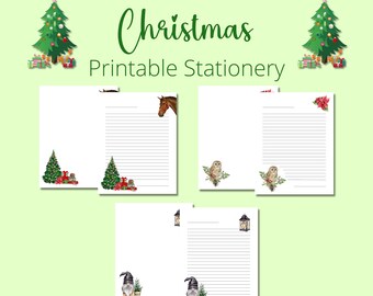Christmas Stationery - Printable Christmas Themed Paper for Writing ...