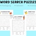 Holiday Word Search Puzzles, Activity for Kids, Thanksgiving, Halloween ...