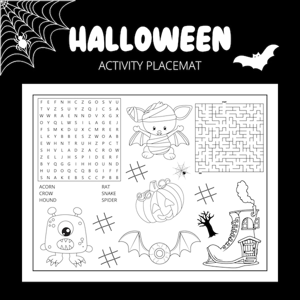 Halloween Placemat - Etsy