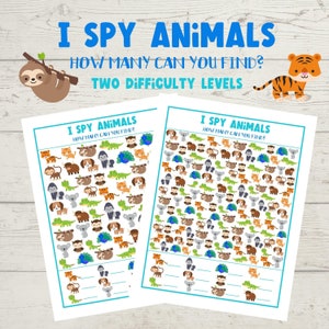 I Spy - Animals, Game for Kids, Can You Find Them All, Searching Game ...