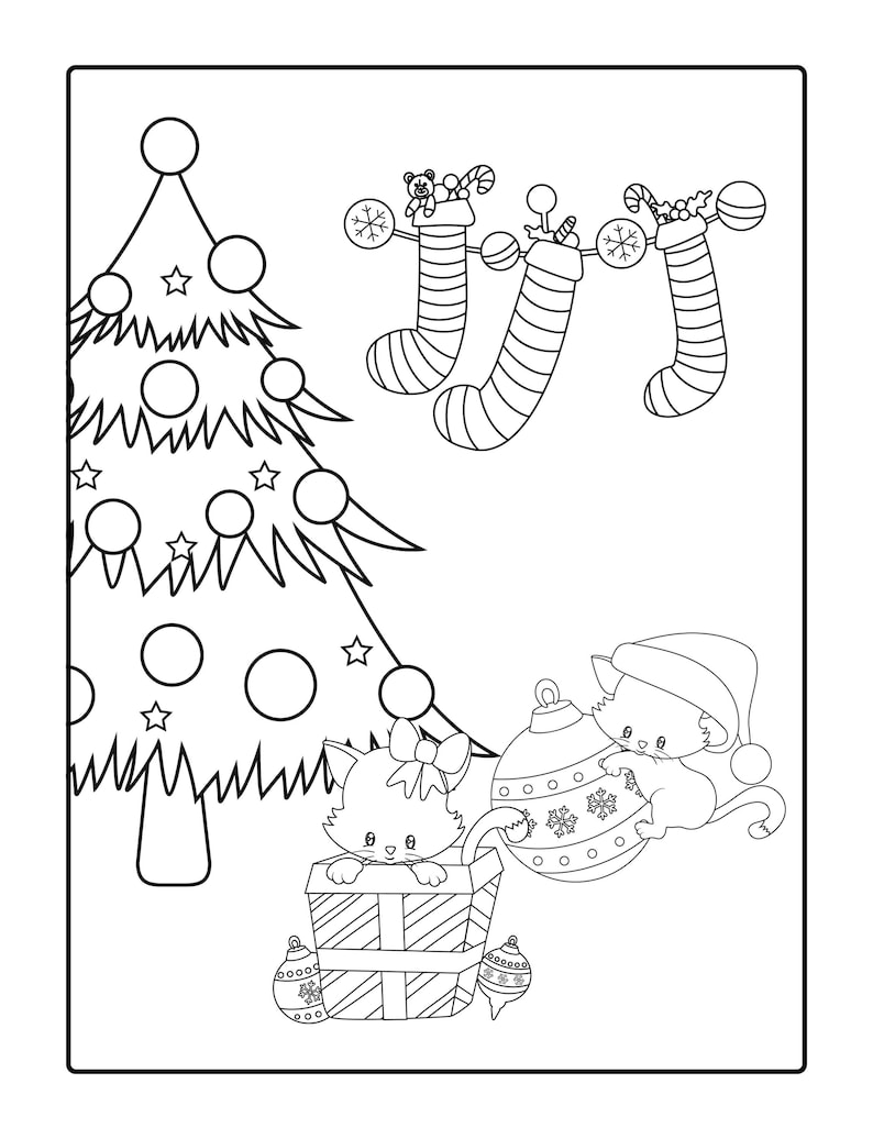 Christmas Coloring Pages, Coloring Sheets, Printable, Digital Download ...