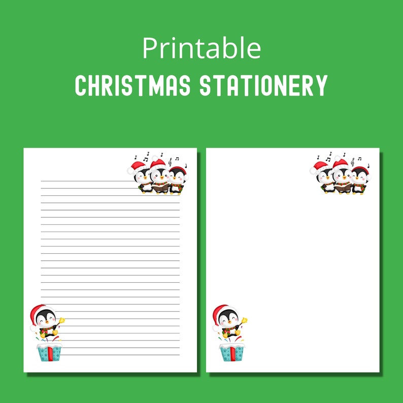 Christmas Stationery - Printable Christmas Themed Paper for Writing ...